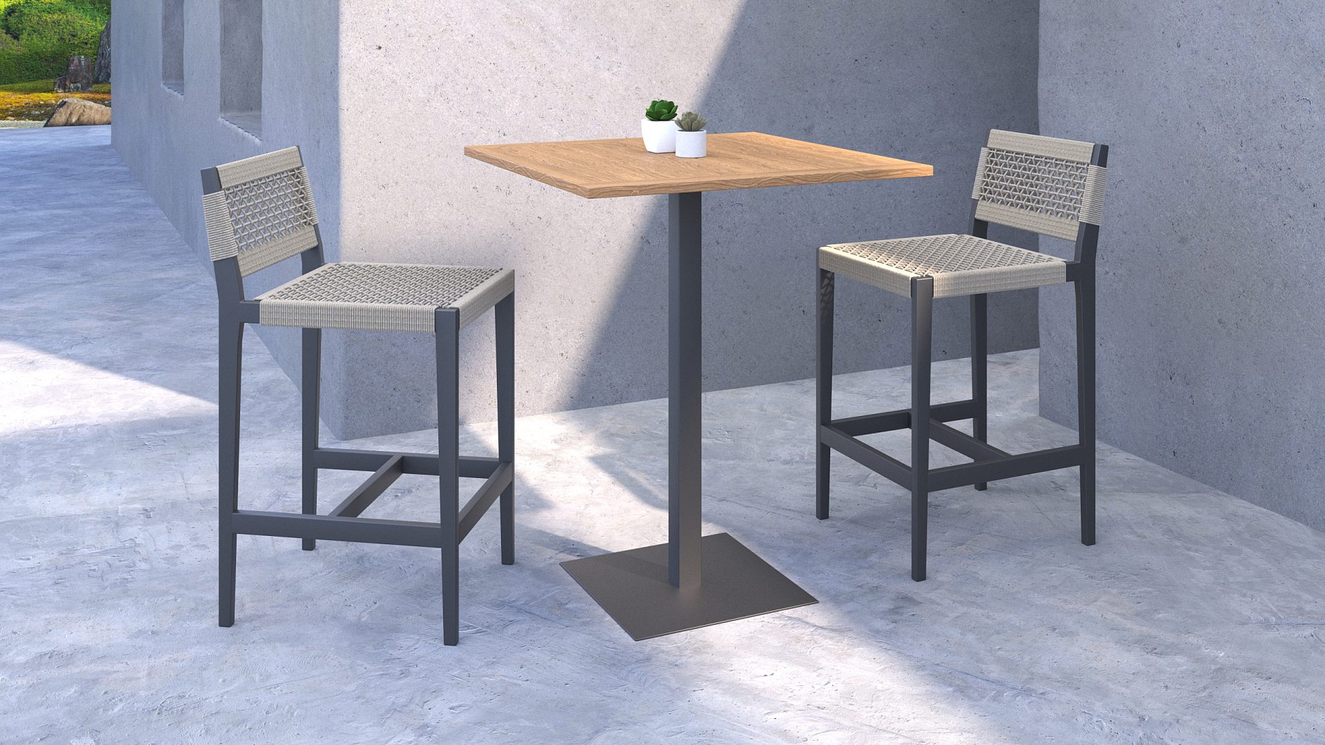 BISTRO SQUARE TEAK HIGH TABLE - Outdoor Furniture Manufacturer