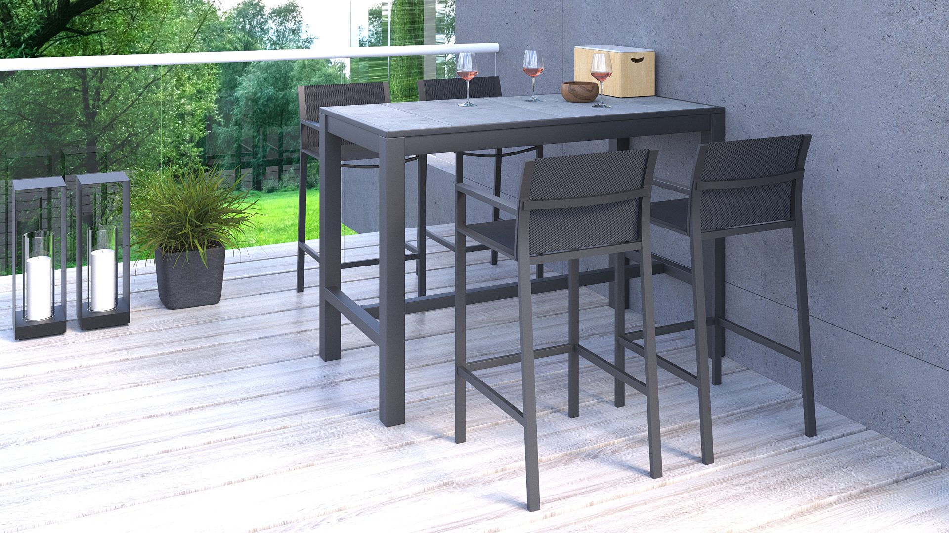 TRIDENT CERAMIC HIGH TABLE - Outdoor Furniture Manufacturer