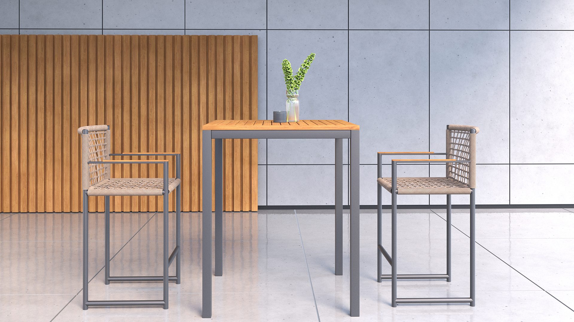 TRIDENT SQUARE HIGH TABLE - Outdoor Furniture Manufacturer